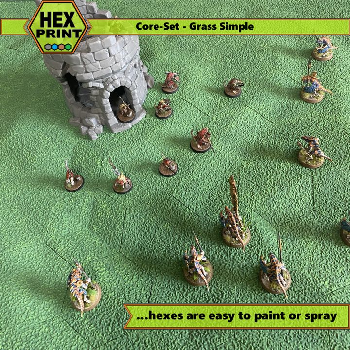 3D Printable HexPrint-Core Set Simple by 3d-HobbyWorlds